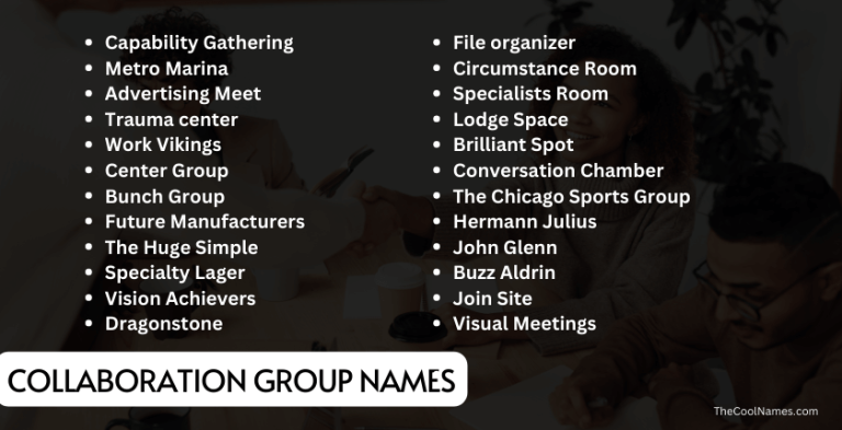 500+ Collaboration Meeting Names For Smart Team [2025]